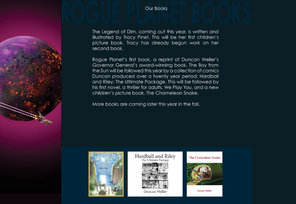 Our Books – Rogue Planet Books